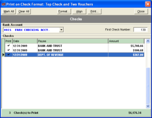 Print Checks and Paychecks - FarmBooks Accounting Software