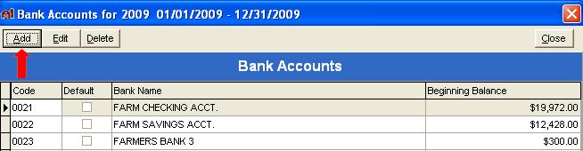 Setup Bank Accounts - FarmBooks Accounting Software
