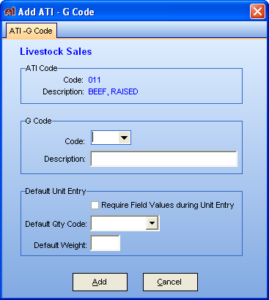 ATI-ATIG/D Codes - FarmBooks Accounting Software