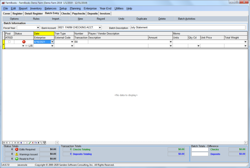 Edit Buttons - FarmBooks Accounting Software