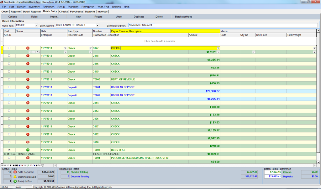 Grid Overview - FarmBooks Accounting Software