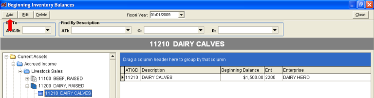 Beginning Inventory - FarmBooks Accounting Software